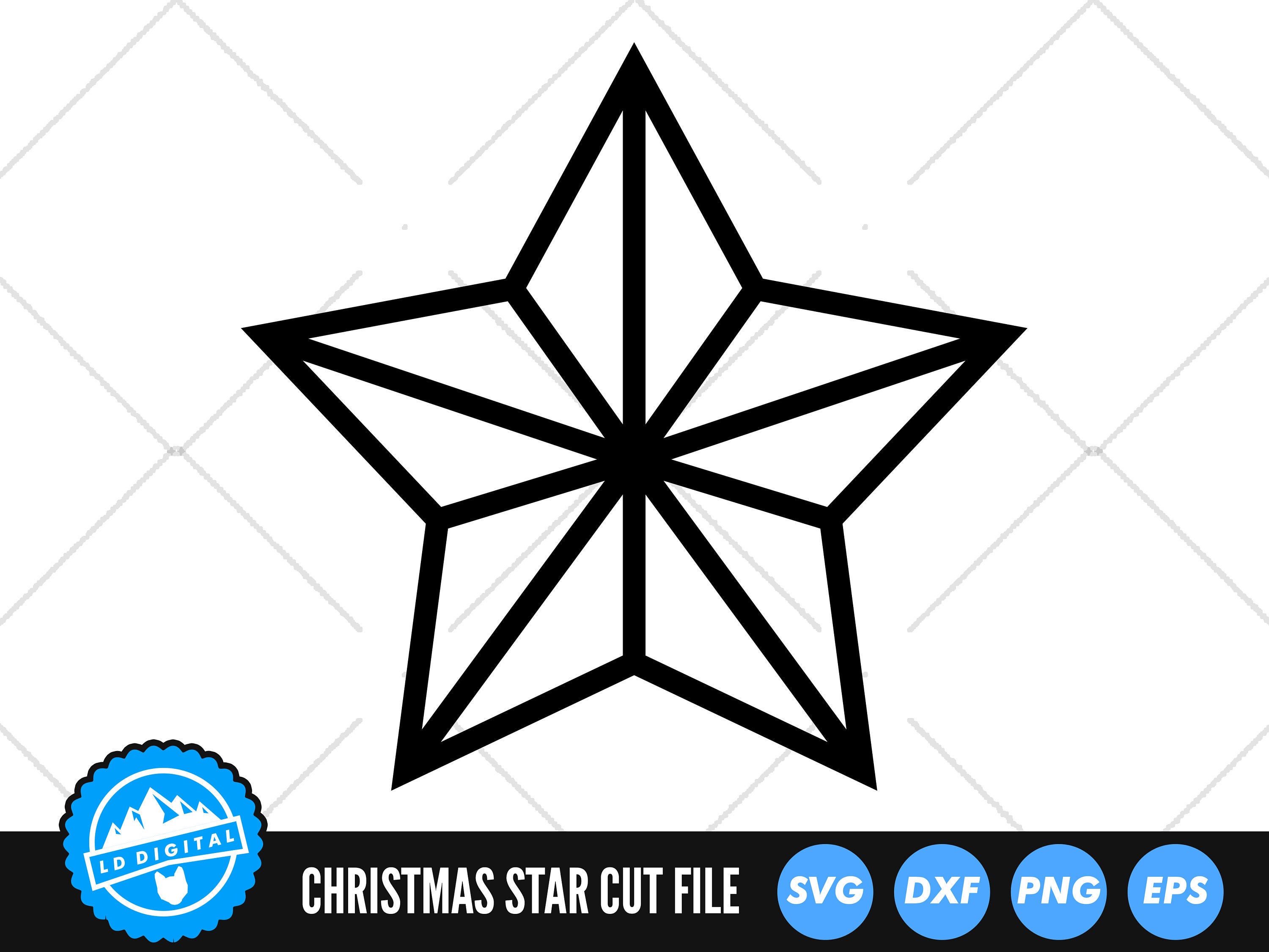 Christmas Star SVG Files Christmas Star Cut Files | Etsy