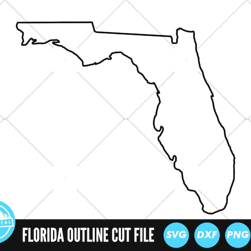 Florida Outline SVG Files Florida Cut Files United States - Etsy