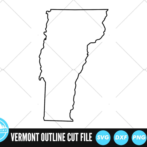 Vermont Outline Vector - Etsy