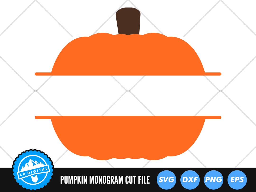 Pumpkin Monogram SVG Files | Pumpkin Split Frame Cut Files | Pumpkin ...