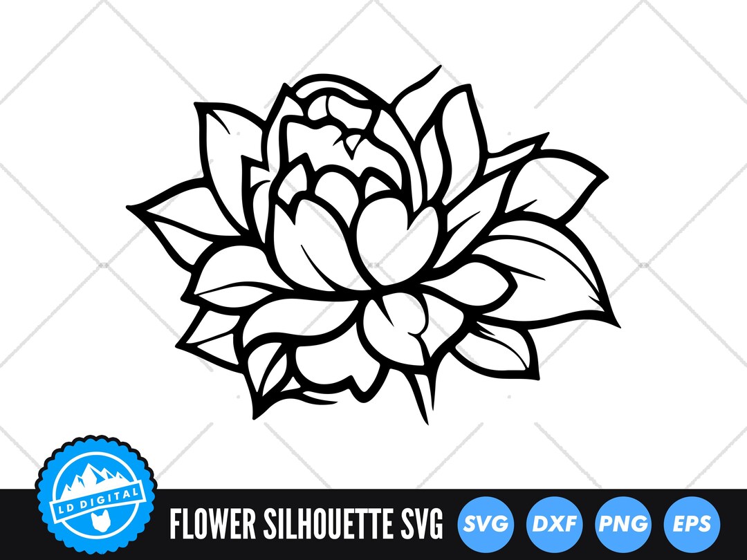 Flower SVG, Daisy SVG, Simple Flower Outline SVG, Floral Line Art Cut ...