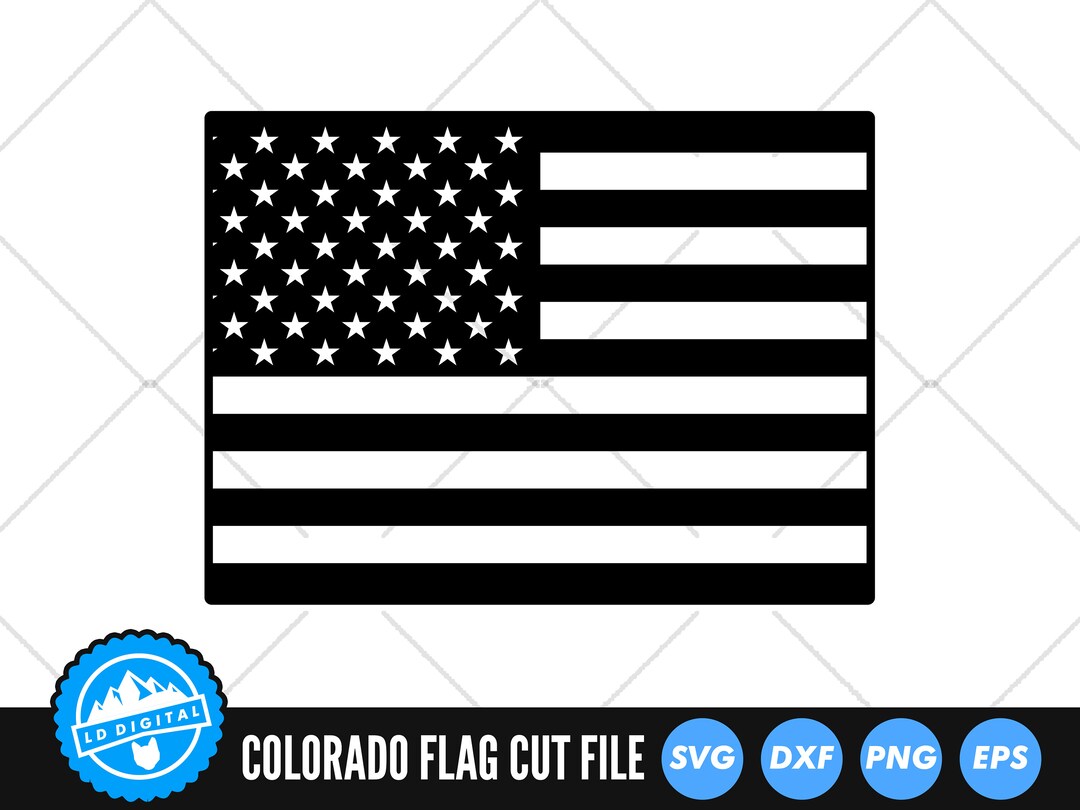 Colorado US Flag SVG Files Colorado Silhouette Cut Files United States ...