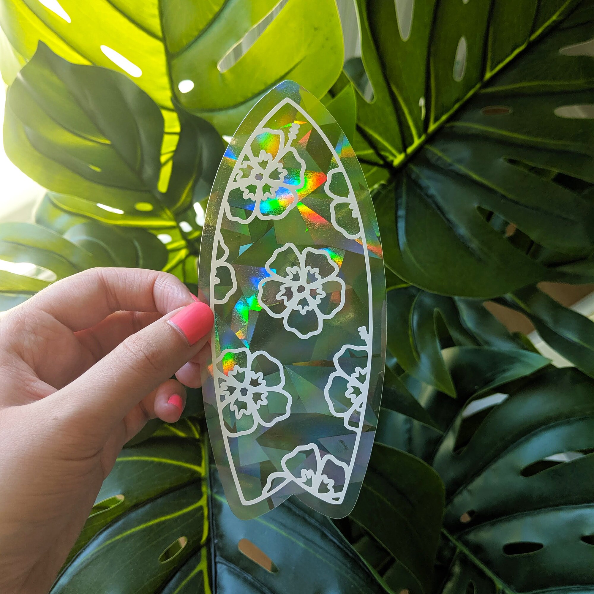 Surfboard Suncatcher Sticker - Etsy