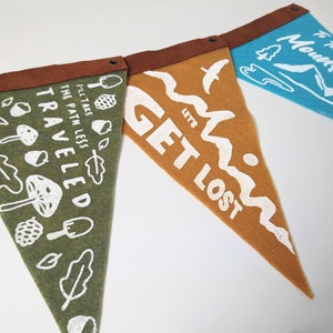 Outdoor Inspired Felt Pennant Flags - Etsy