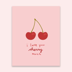 I Love You Cherry Much Digital Print 8x10 - Etsy