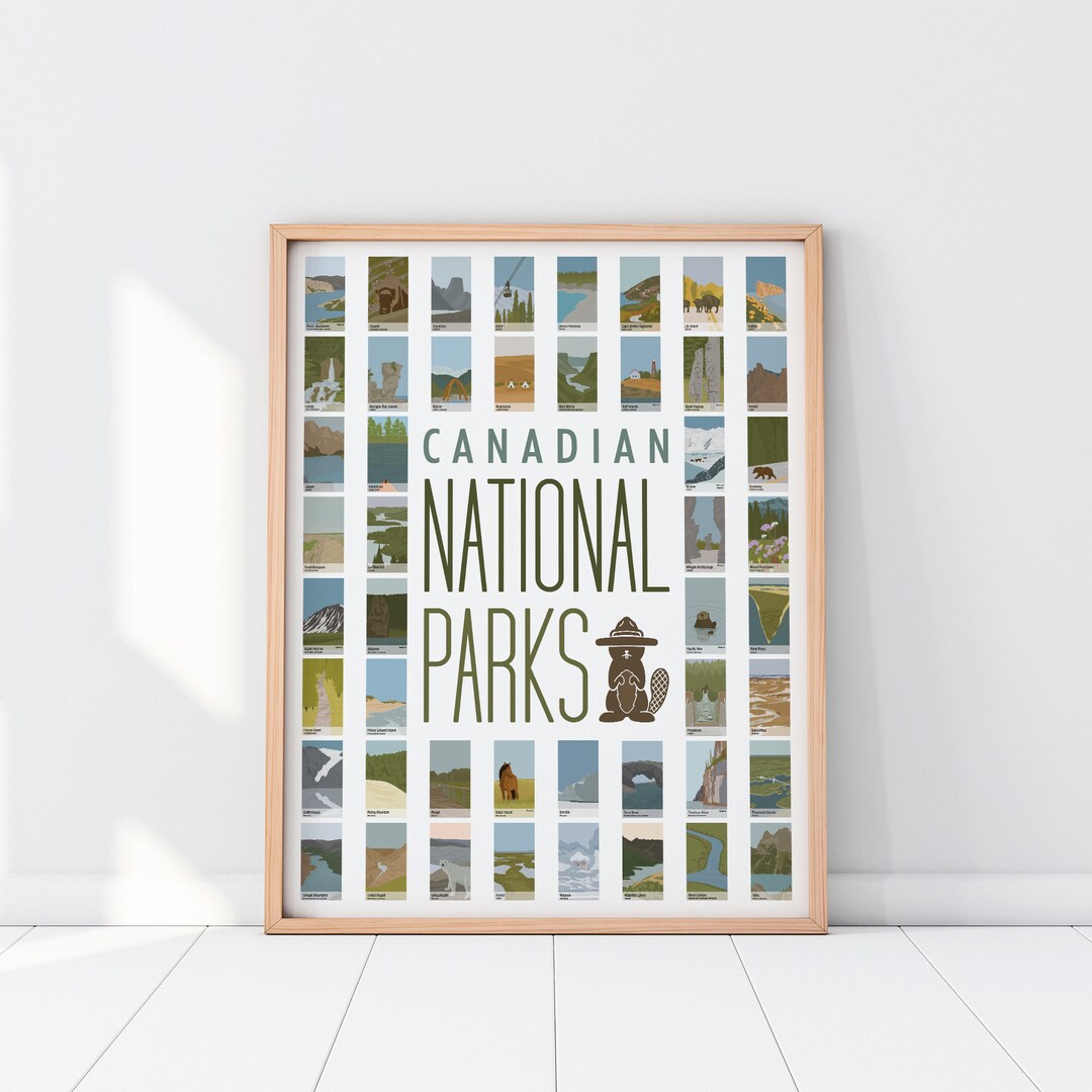 Canadian National Parks Poster - Etsy