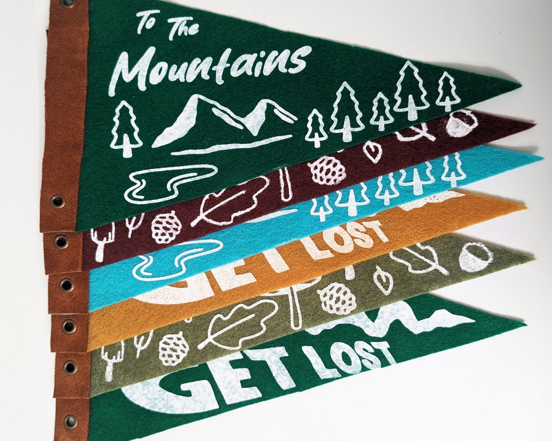 Outdoor Inspired Felt Pennant Flags - Etsy