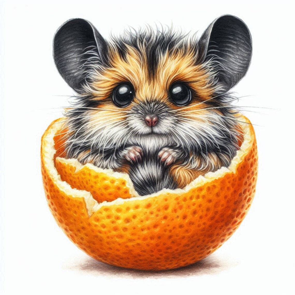 10 Watercolor Cliparts of a Jerboa in Its Peel, Digital Print, Wall Art ...