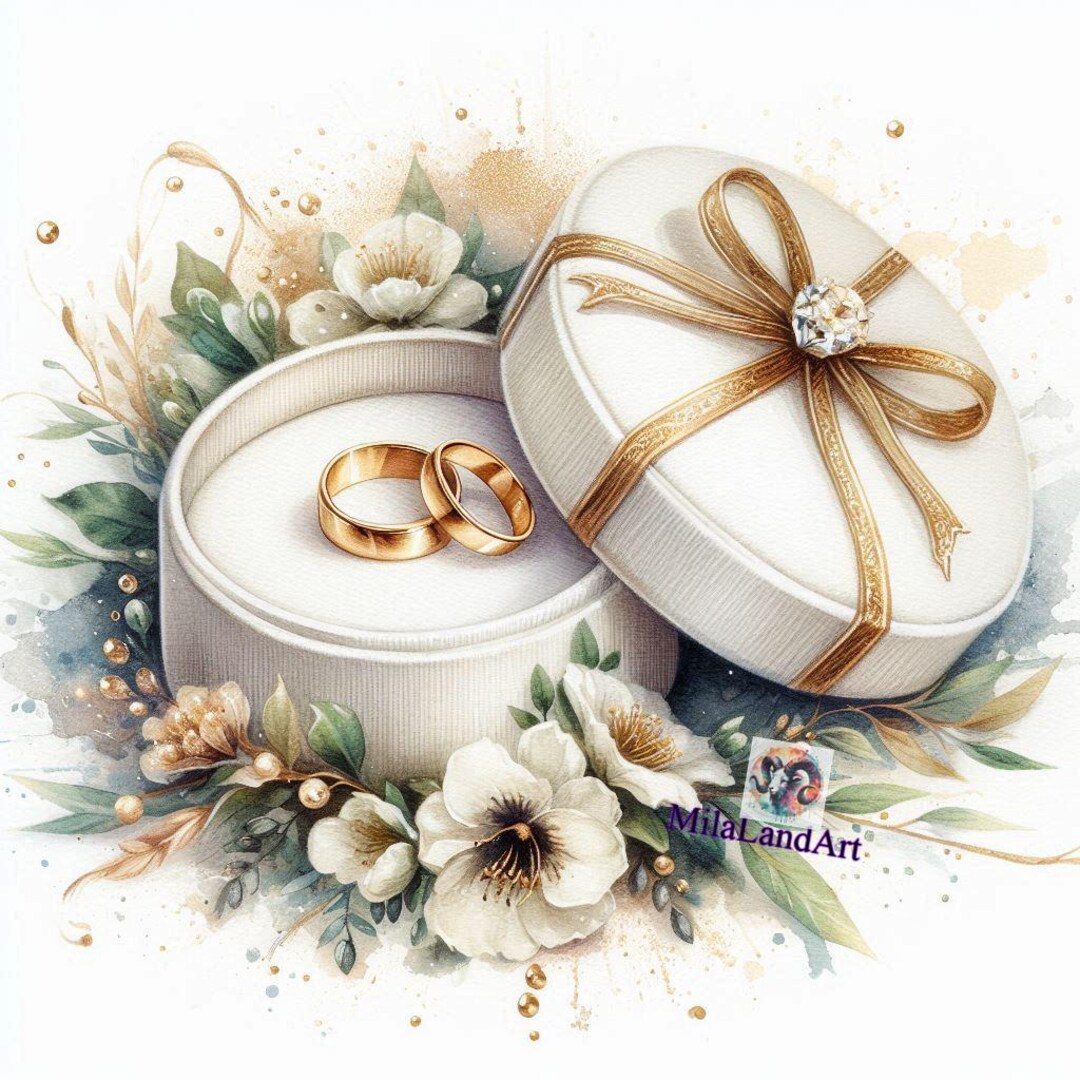 10 Watercolor Wedding Ring Boxes,jpg - Etsy UK