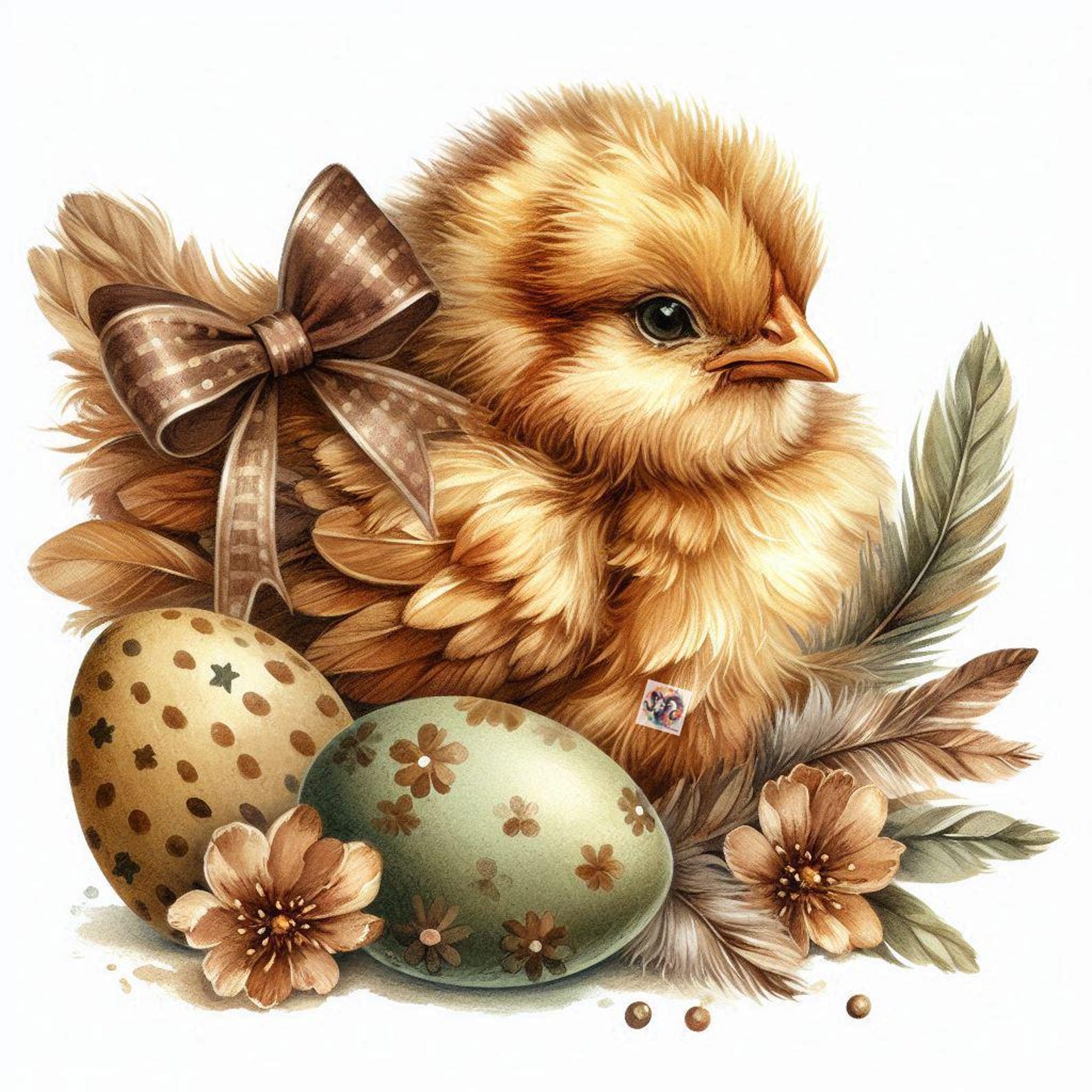 Easter Chick, Digital Print,watercolor Clip Art, High Quality JPG ...
