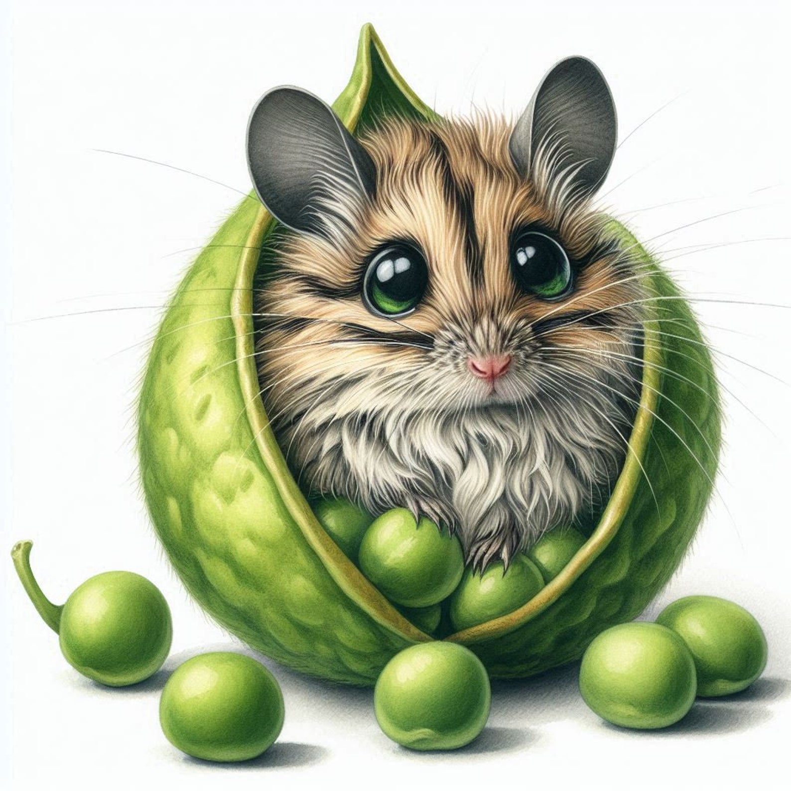 10 Watercolor Cliparts of a Jerboa in Its Peel, Digital Print, Wall Art ...