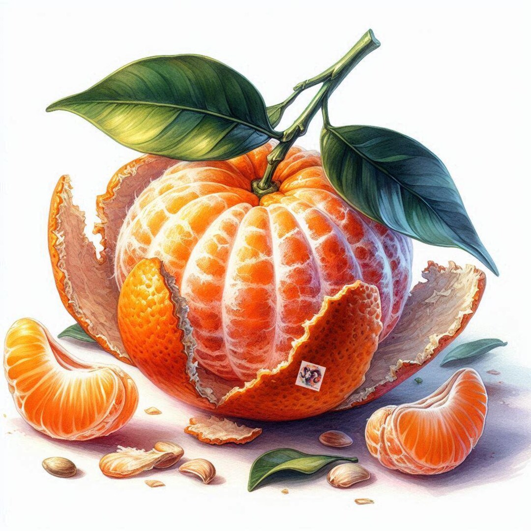 Tangerines,11 Watercolor Cliparts With Tangerines, Digital Print,high ...