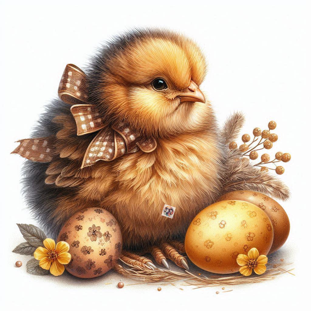 Easter Chick, Digital Print,watercolor Clip Art, High Quality JPG ...