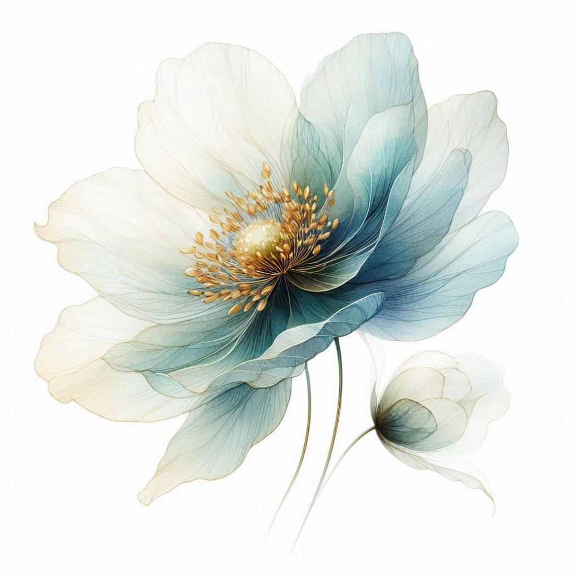 9 Abstract Watercolor Cliparts, Digital Print, Wall Art, Watercolor ...