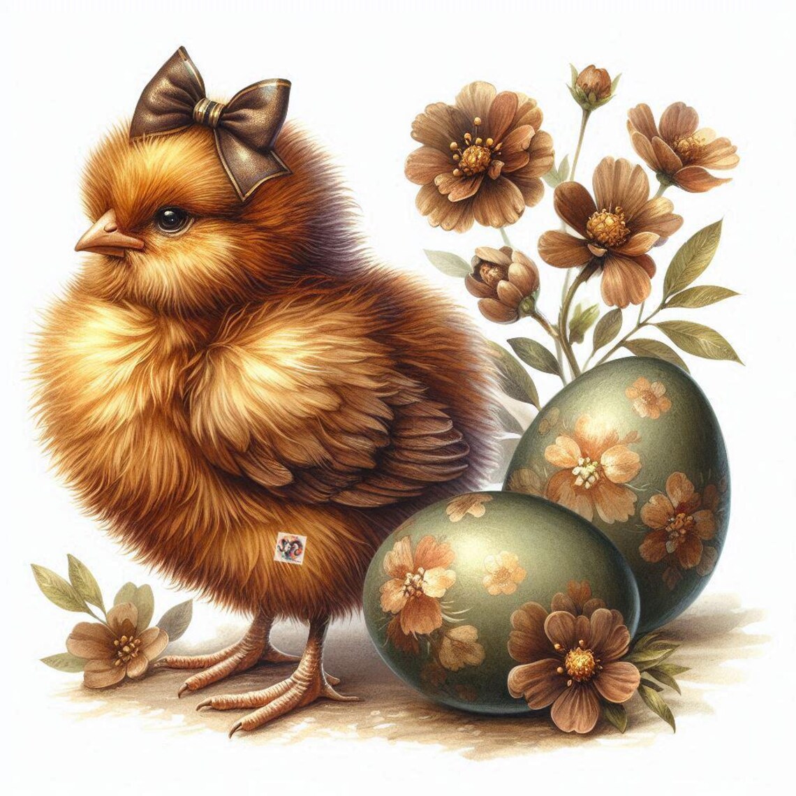Easter Chick, Digital Print,watercolor Clip Art, High Quality JPG ...
