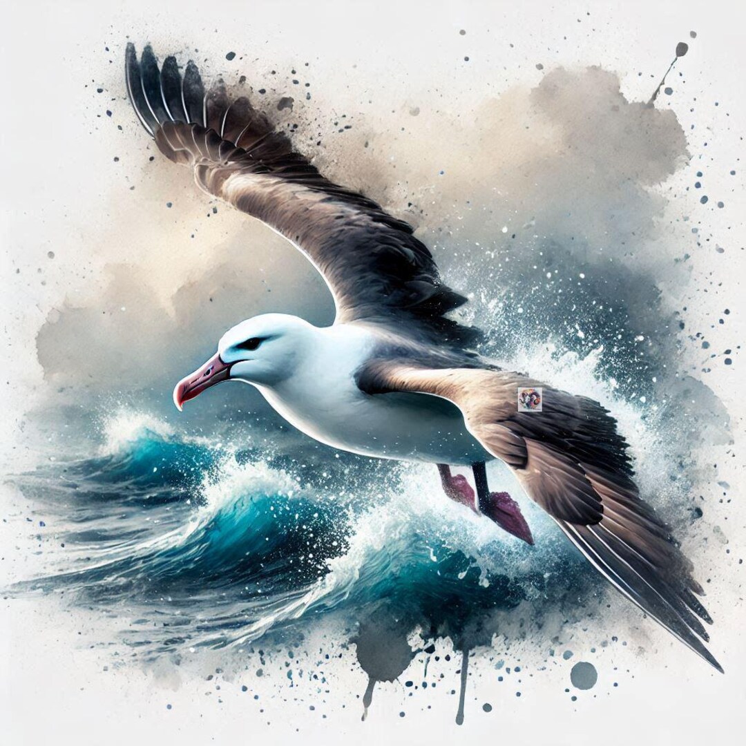 10 Watercolor Albatross Cliparts,digital Print,watercolor Clip Art ...