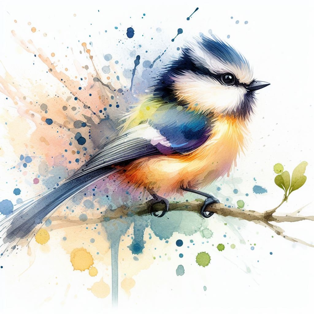9 Watercolor Birds, Birds in Blue Tones, Digital Print, Wall Art ...