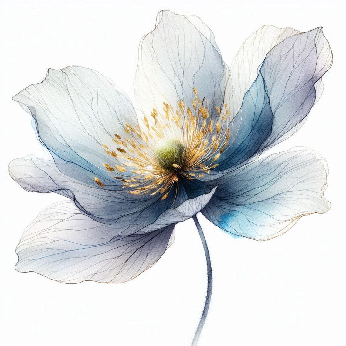 9 Abstract Watercolor Cliparts, Digital Print, Wall Art, Watercolor ...