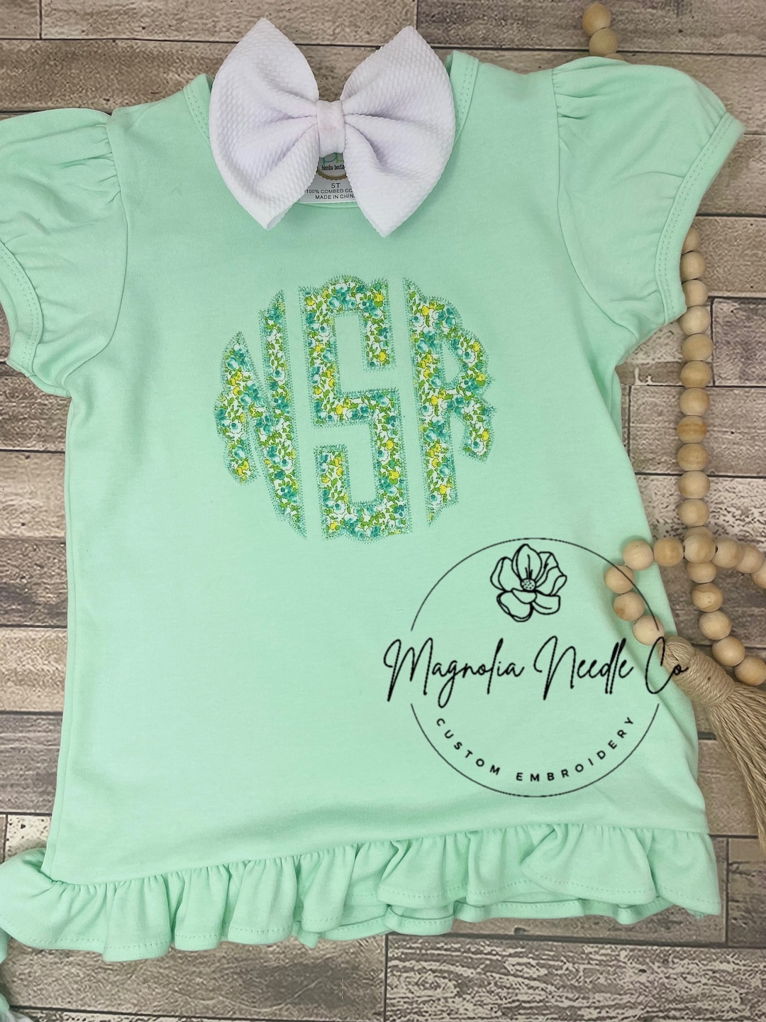 Girls Monogram Shirt, Girls Custom Outfit, Monogrammed Dress ...