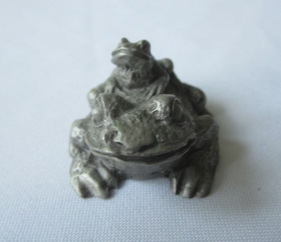 Vintage Frog Haritage Pewter Mother and Child Frogs Fine - Etsy