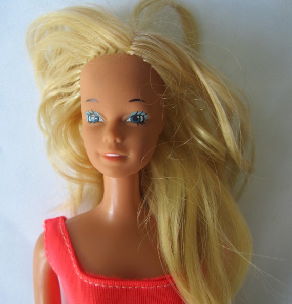 Straight Leg Body Vintage Mattel 1969 PJ Barbie Doll Rooted Eyelashes ...