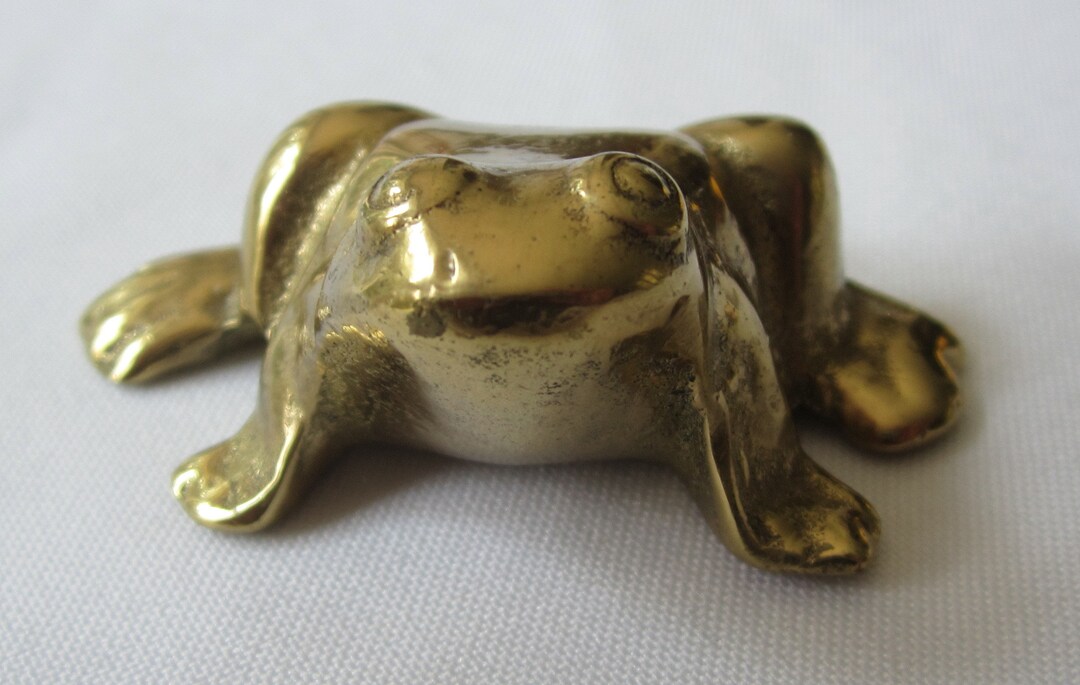 Vintage Frog, Solid Brass - Etsy