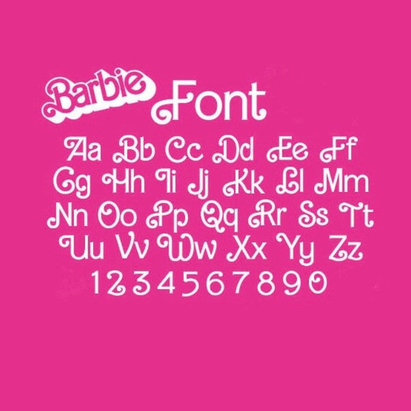 Barbie Font - Etsy