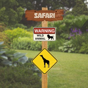 Safari Directional Signs Printable, Jungle Signs, Safari Birthday Party ...