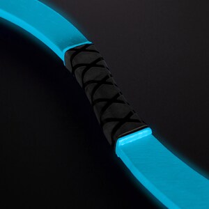 Wooden Buugeng UV Active Arctic Cyan, S Staff Handmade Flow Art Props ...