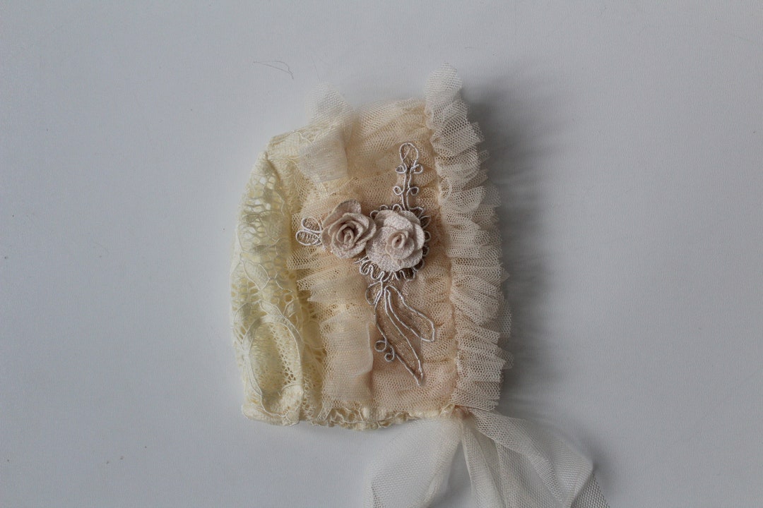 Baby Bonnet. Christening Bonnet, Baptism Bonnet, Smash Cake Bonnet ...