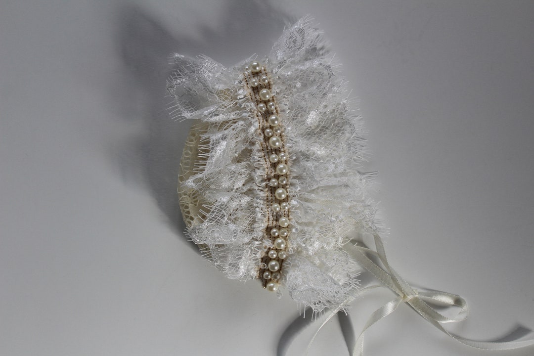 Baby Girl Bonnet, Newborn Bonnet for Photo Prop, Smash Cake Bonnet ...
