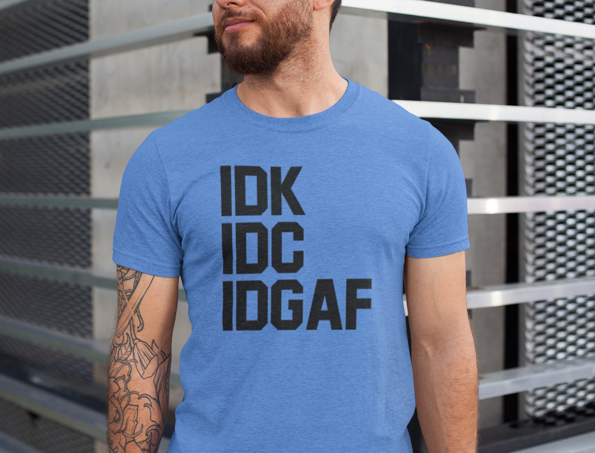 IDK IDC IDGAF Shirt: Sarcastic Softstyle Unisex Tee - Etsy