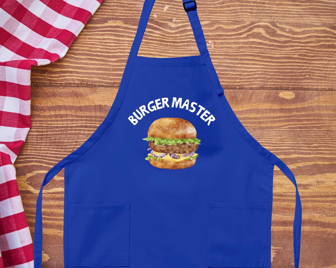 Burger Master Apron, Burger Chef Dad Apron Gifts, Burger Restaurant ...
