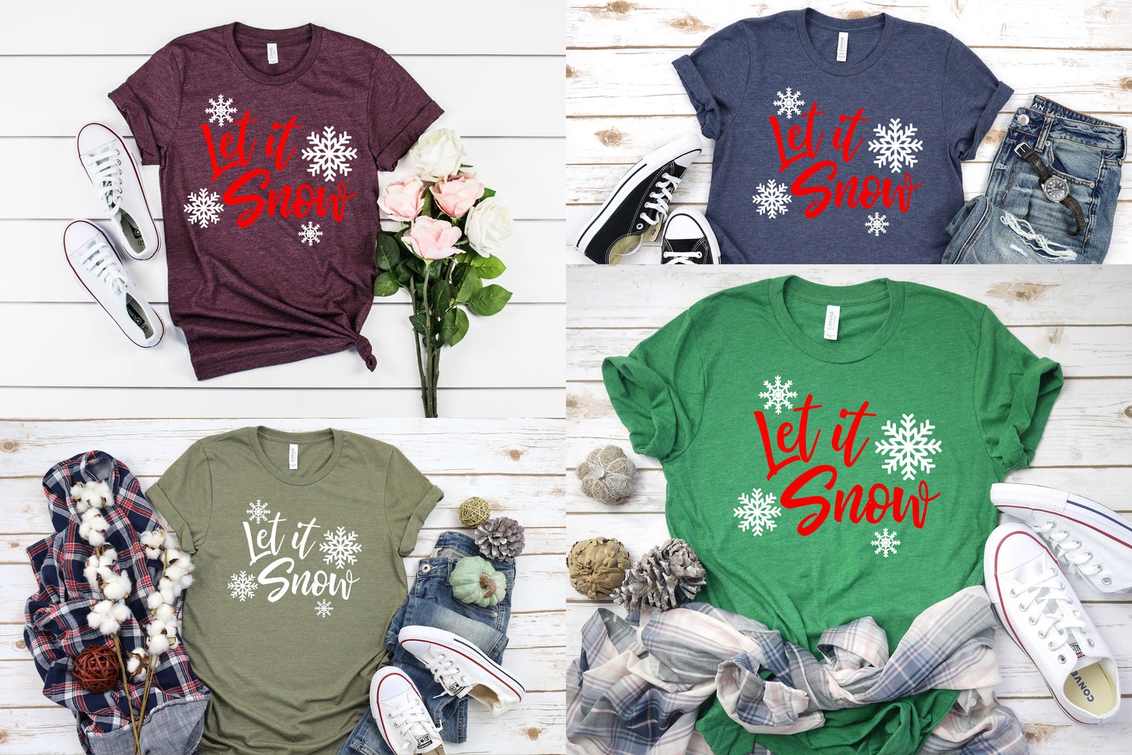 Let It Snow Hoodie Let It Snow Shirt Christmas Shirt X-mas | Etsy