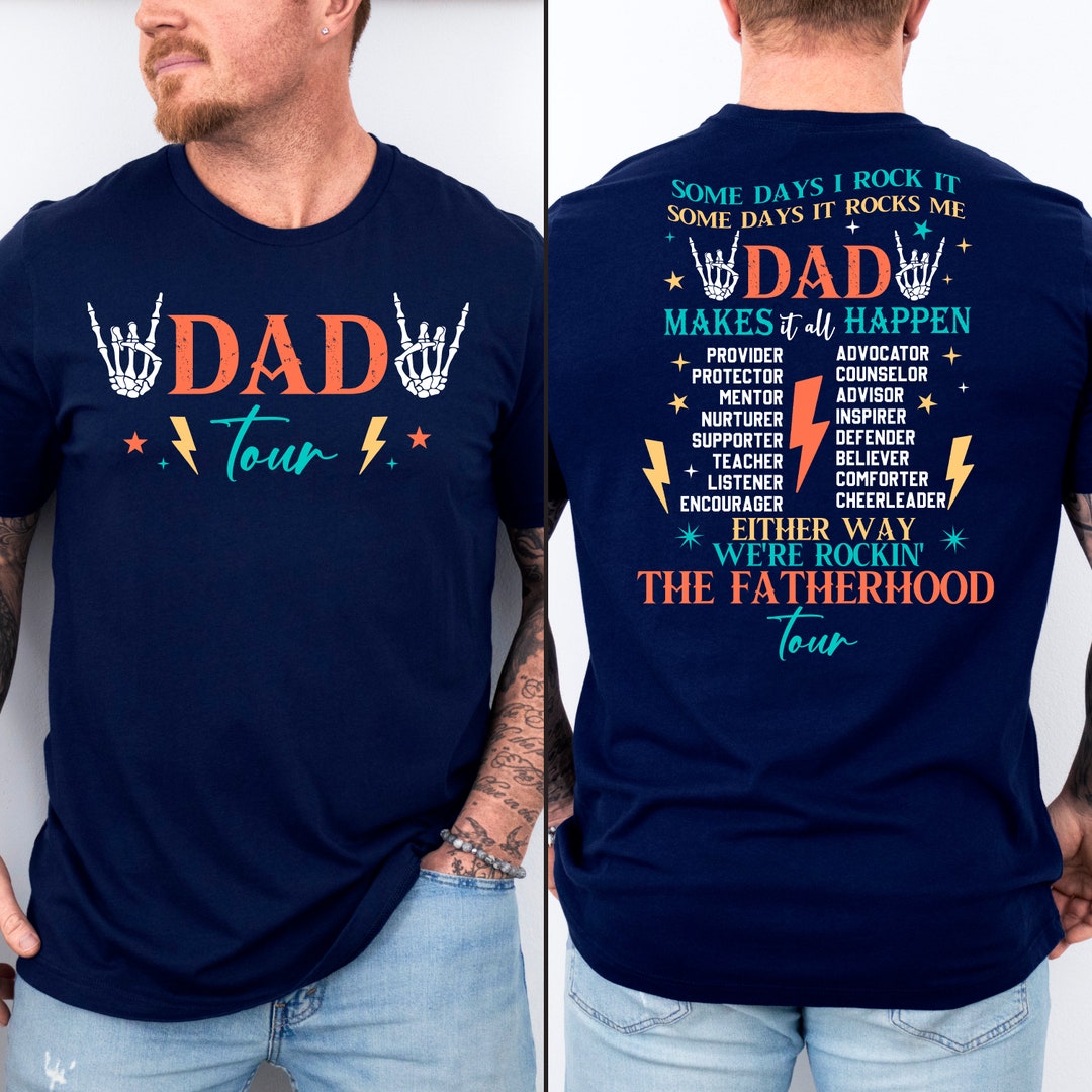 Dad Tour Shirt, Front and Back Shir, Gift for Dada, Fatherhood Shirt ...