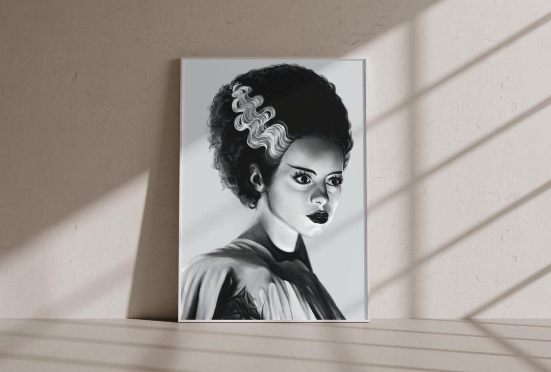 Bride of Frankenstein Elsa Lanchester Matte Digital Art Poster Print - Etsy
