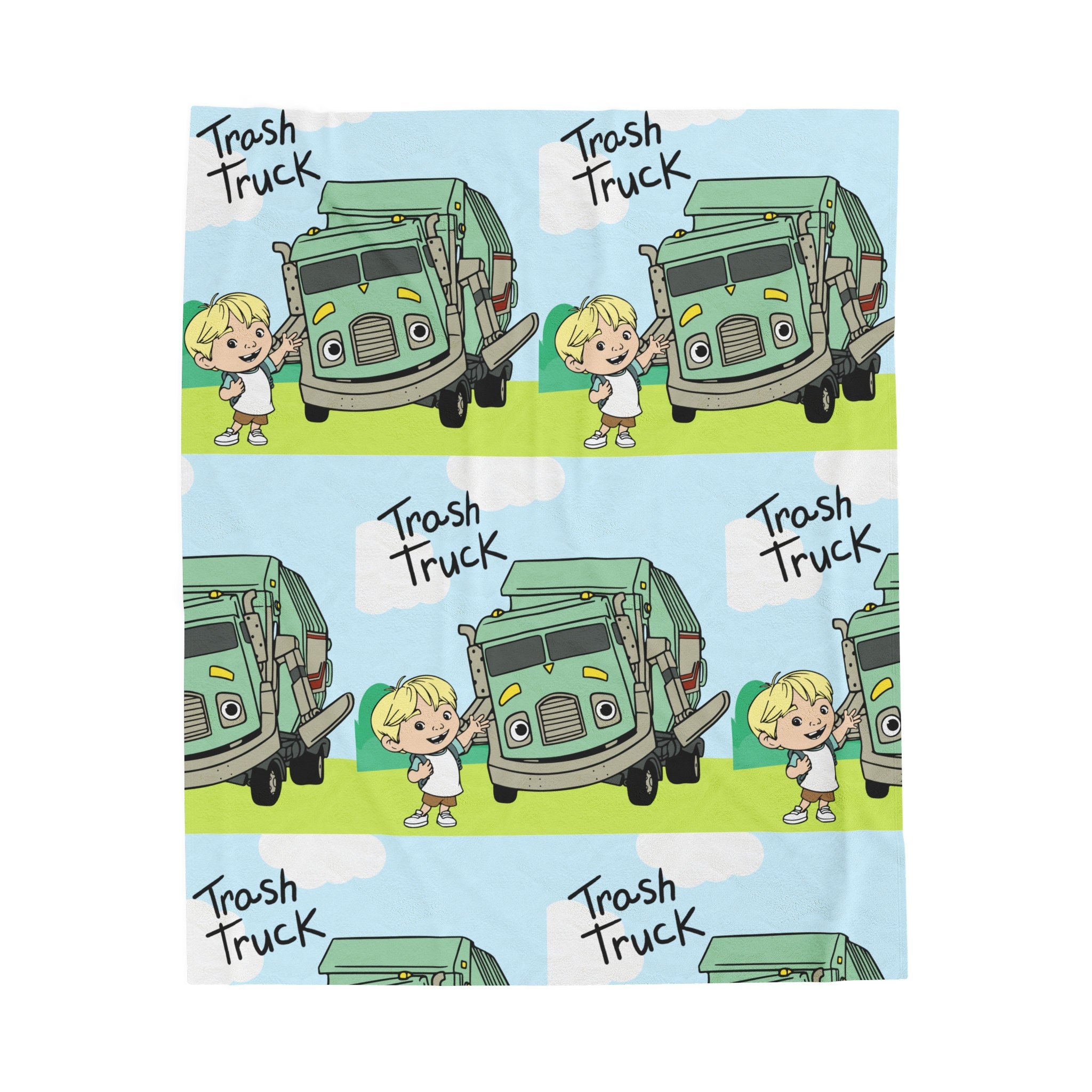 Trash Truck & Hank Plush Blanket, Trash Truck Blanket, Trash Truck ...