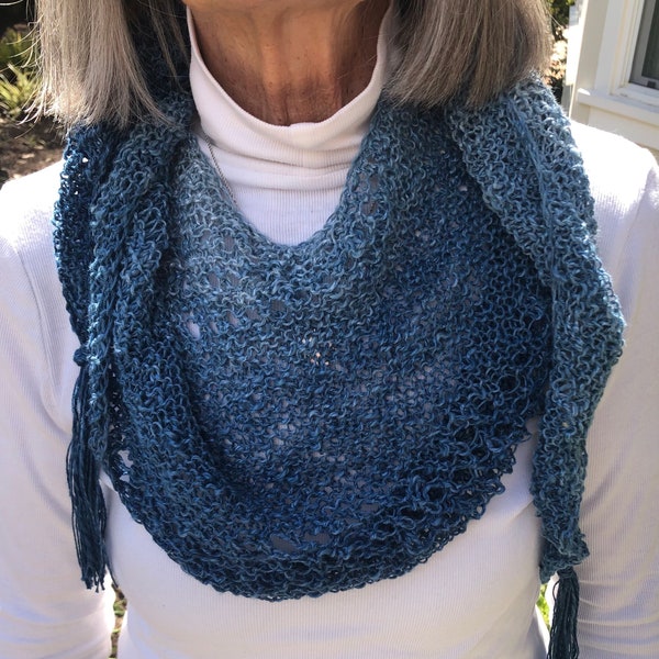 Knit Triangle Scarf - Etsy