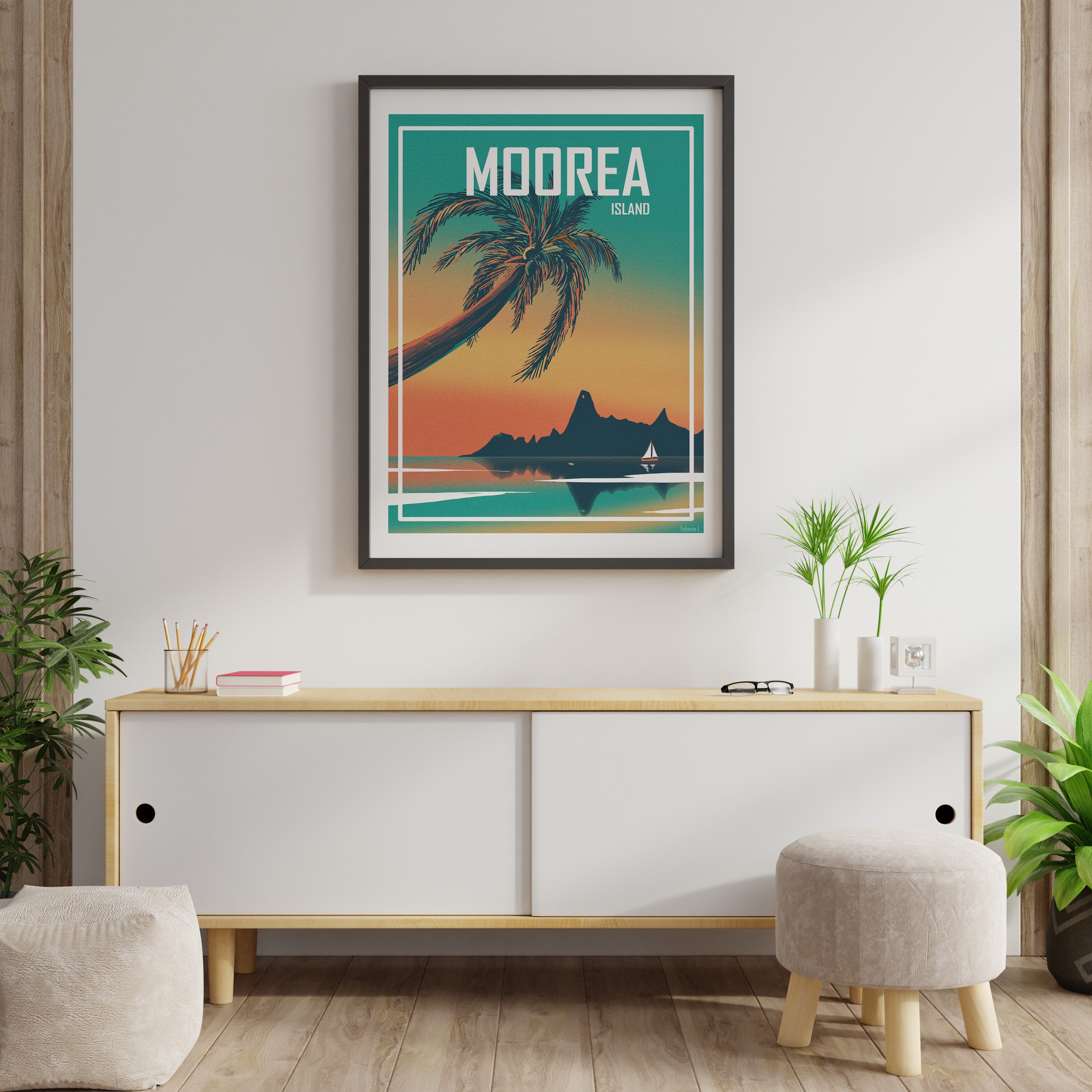 Moorea Voyage Tropical Poster