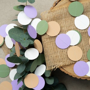 Violet Green Tan Garland Backdrop Decorations for Cake Smash & Birthday ...