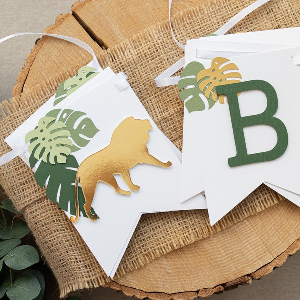 Lion Happy Birthday Banner - Etsy