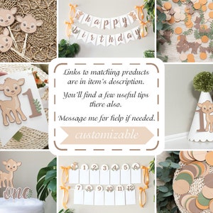 Woodland High Chair Banner One Deer Full First Birthday Party Decor - Etsy