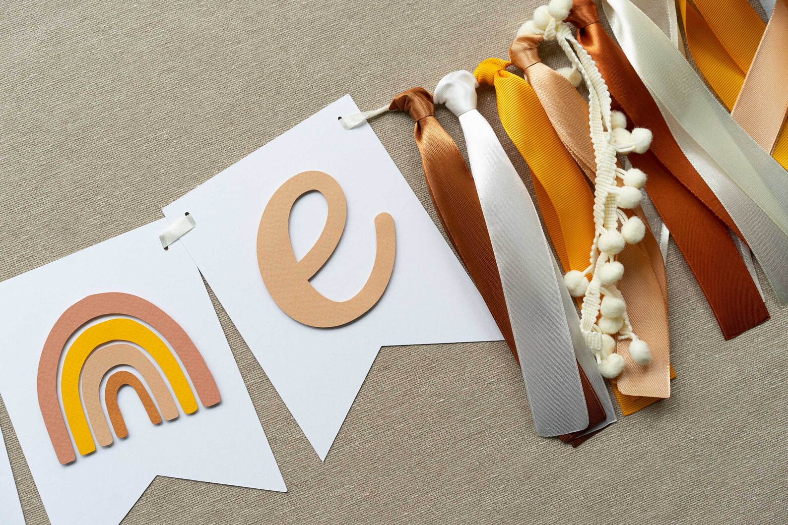 Boho First Birthday Gender Neutral Muted Rainbow ONE High | Etsy