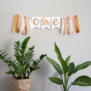 Rainbow Birthday Banner Boho Party Decor First Party High Chair Bunting ...