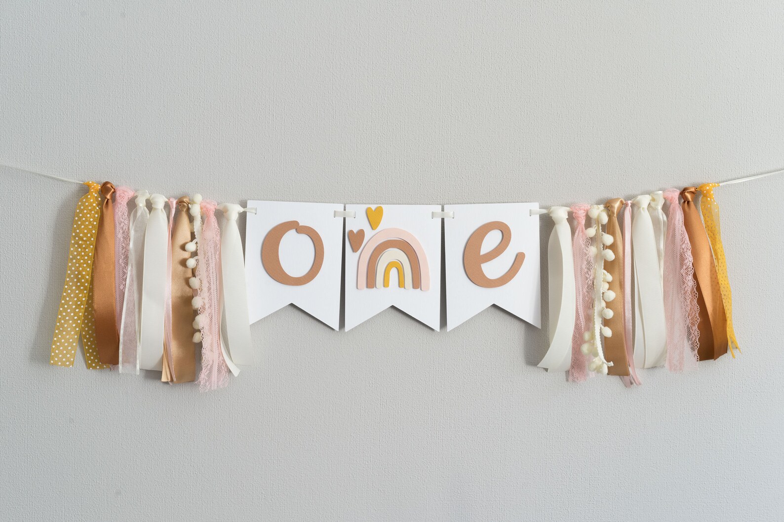 Rainbow Birthday Banner Boho Party Decor First Party High | Etsy