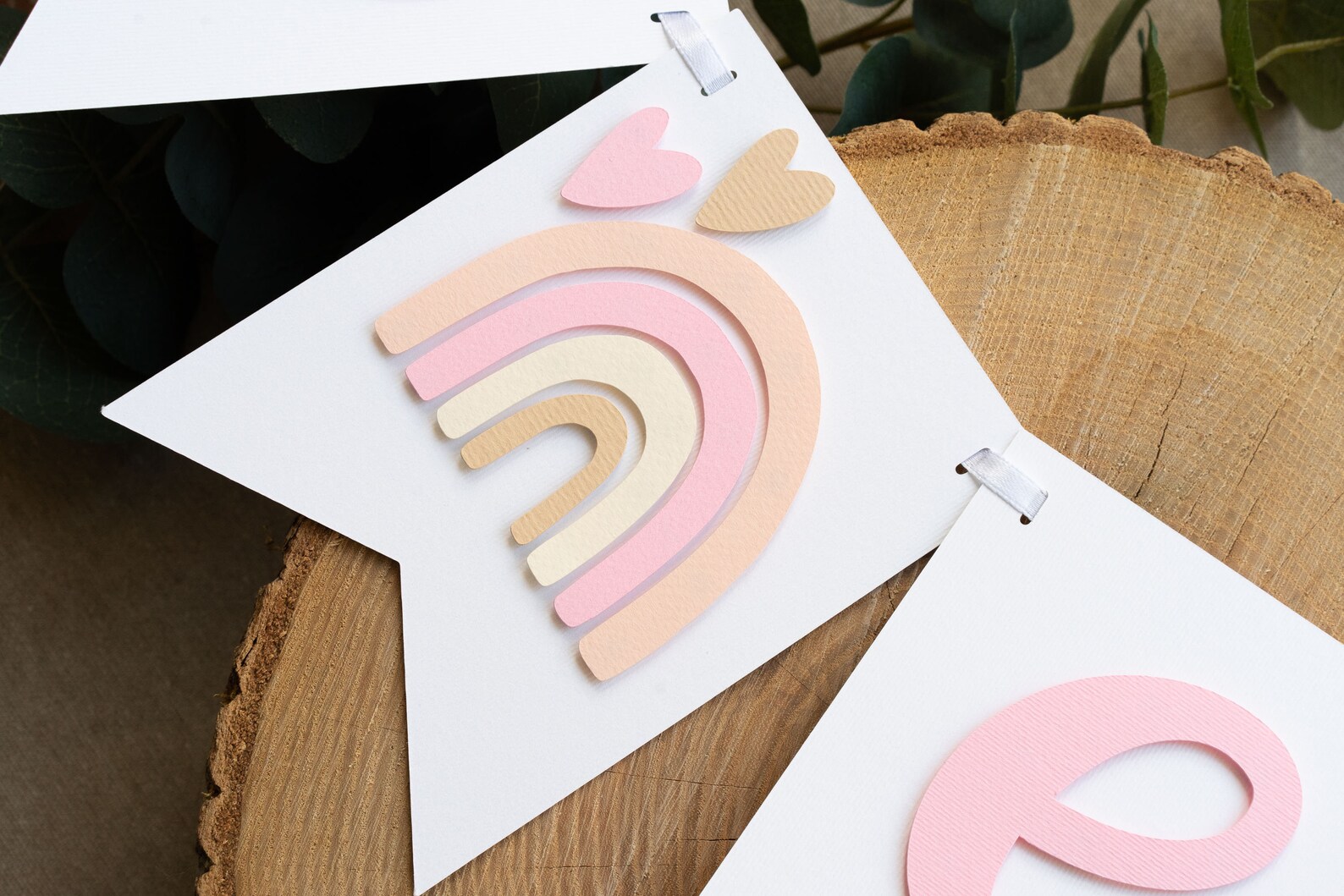 Boho Rainbow ONE Banner High Chair First Birthday Decor Girl Baby Pink ...