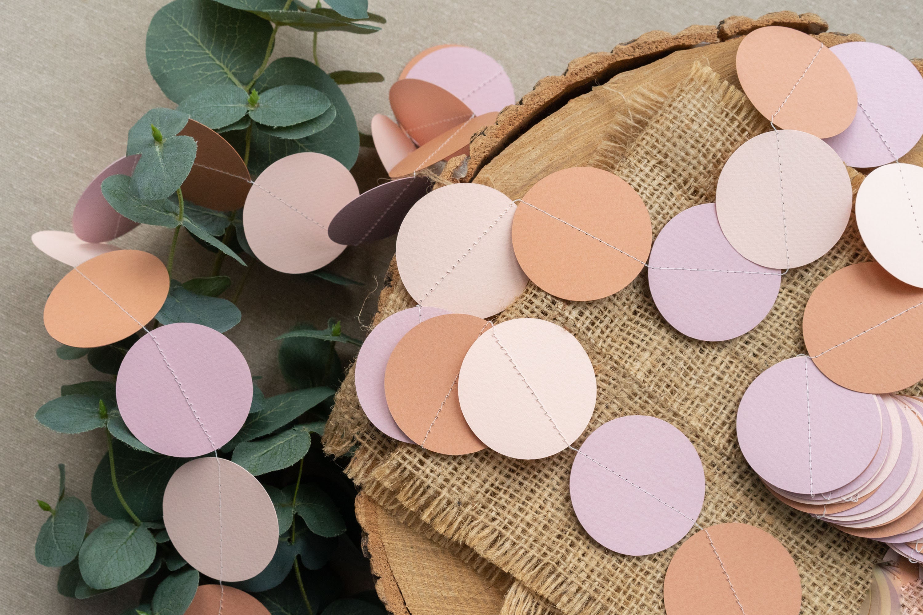 Boho Paper Garland for Muted Rainbow Girl First Birthday or Baby Shower ...