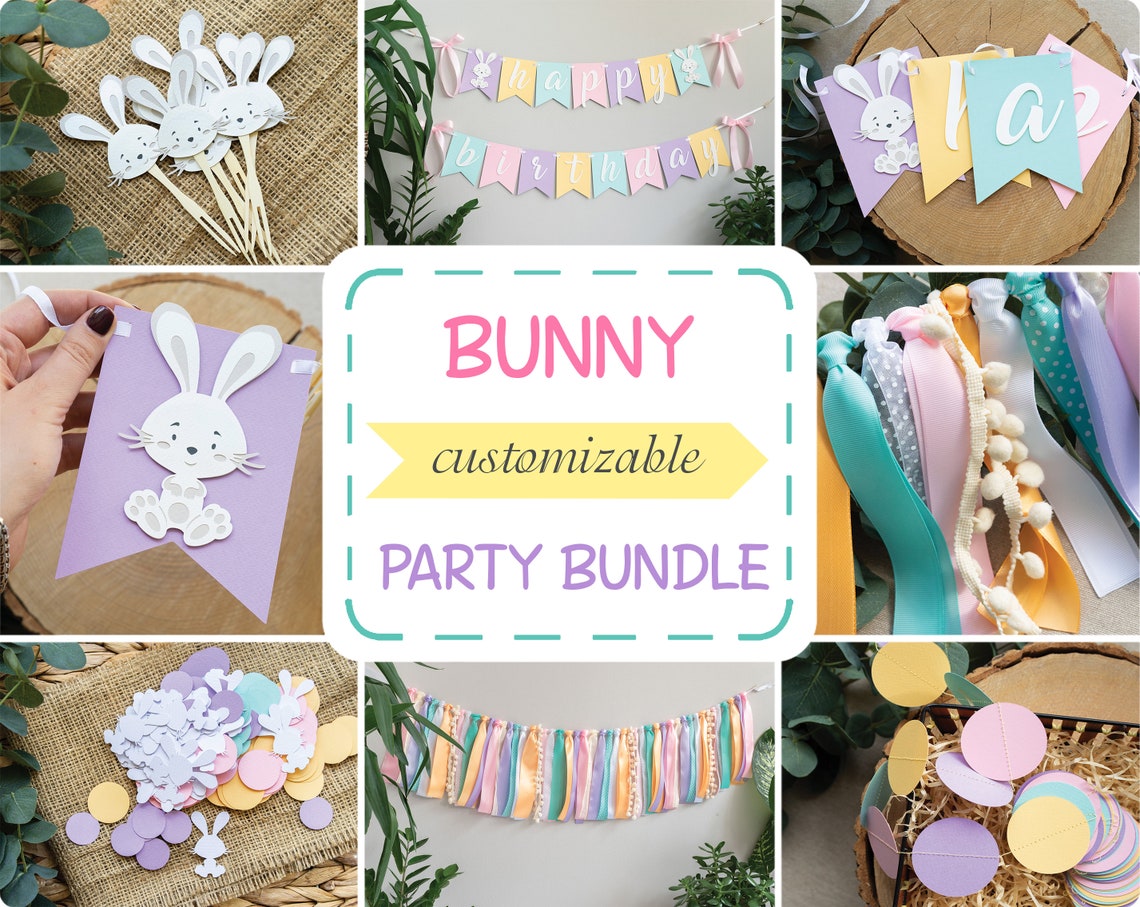 Some Bunny is One Party Bundle Baby Girl 1st Birthday Package - Etsy