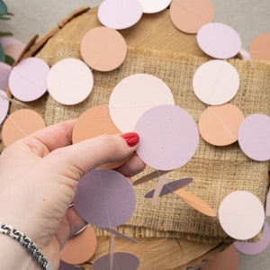 Boho Paper Garland for Muted Rainbow Girl First Birthday or Baby Shower ...