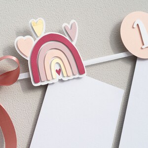 Girl First Birthday Package Boho Rainbow Party Bundle Blush Pink Mauve ...